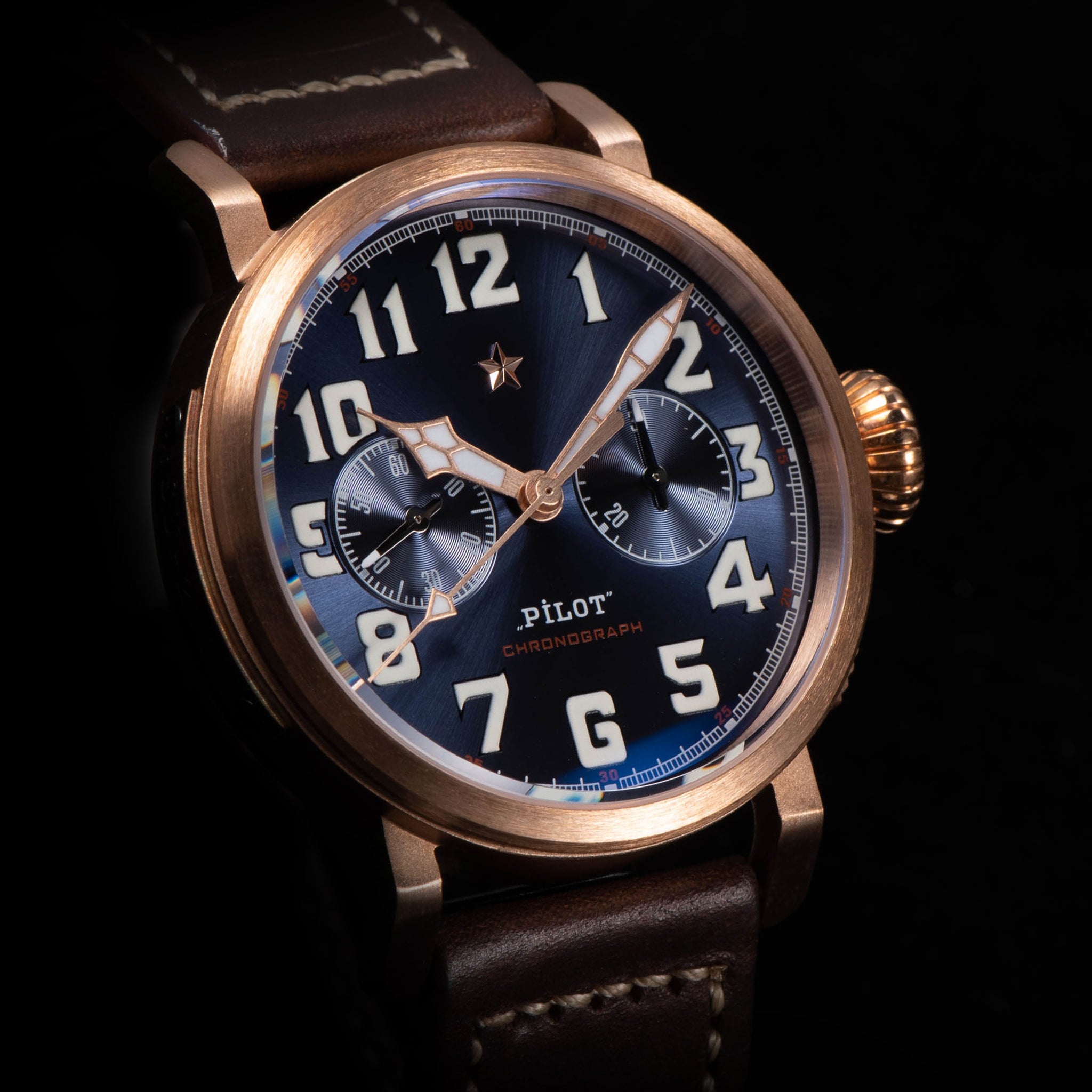 Sugess Pilot Master Genuine Germany CuSn8 Bronze Watch ST1901 Seagull ...