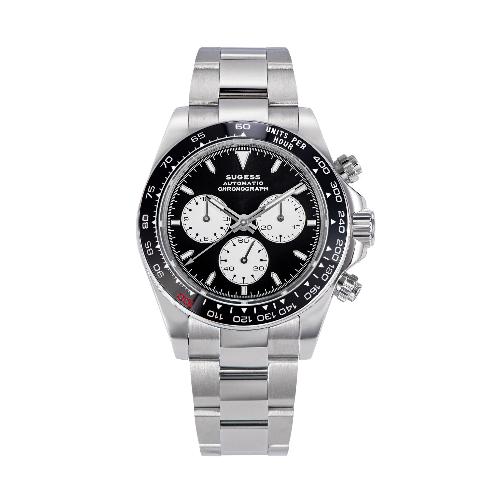 Automatic Chronograph 418-2 Ice Panda Dial Ceramic Bezel Professional – Sugess Watch