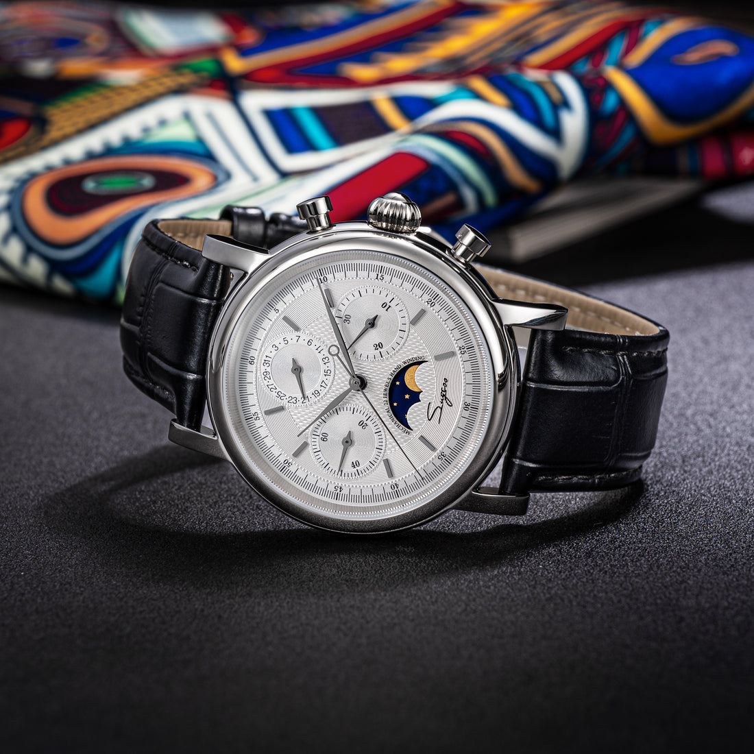 Sugess Moonphase Seagull ST1908 Movement Watch SU1908SW