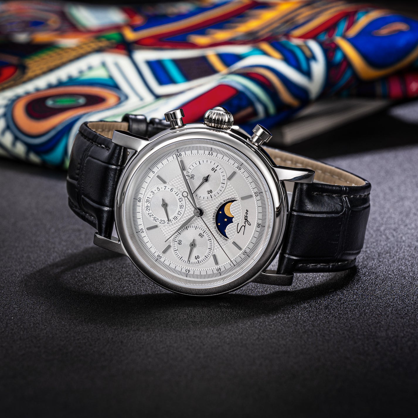 Sugess Moonphase Seagull ST1908 Movement Watch SU1908SW