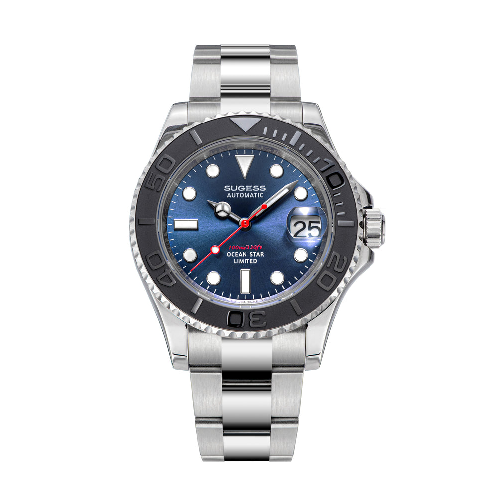 Ocean Star S450 YM Diver Watch NH35 Ceramic Bezel Blue Dial Limited Ed