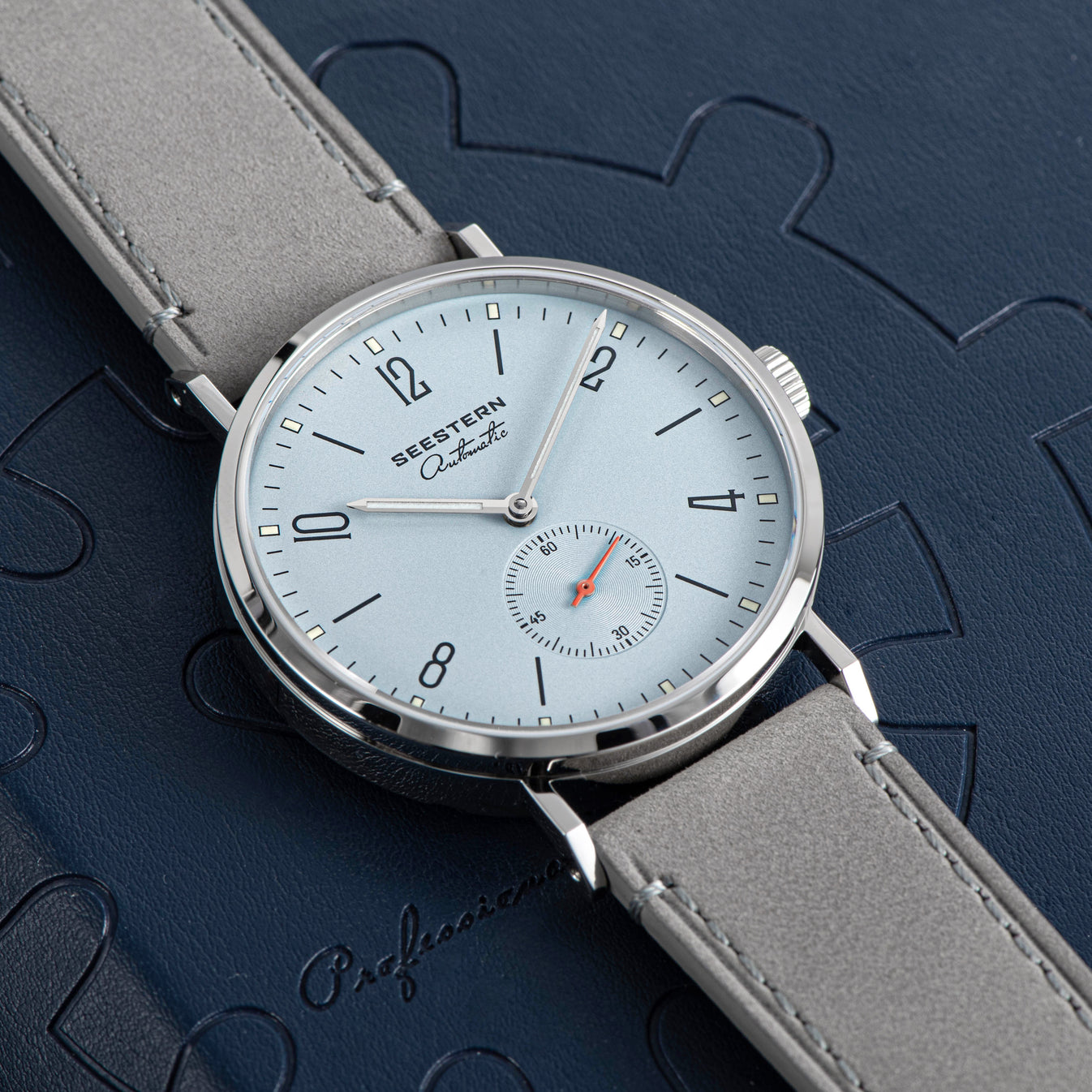 Seestern Automatic S382 38mm Light Blue Dial Classic Automatic Watch