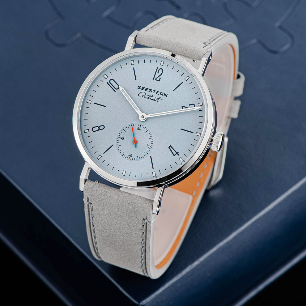 Seestern Automatic S382 38mm Light Blue Dial Classic Automatic Watch