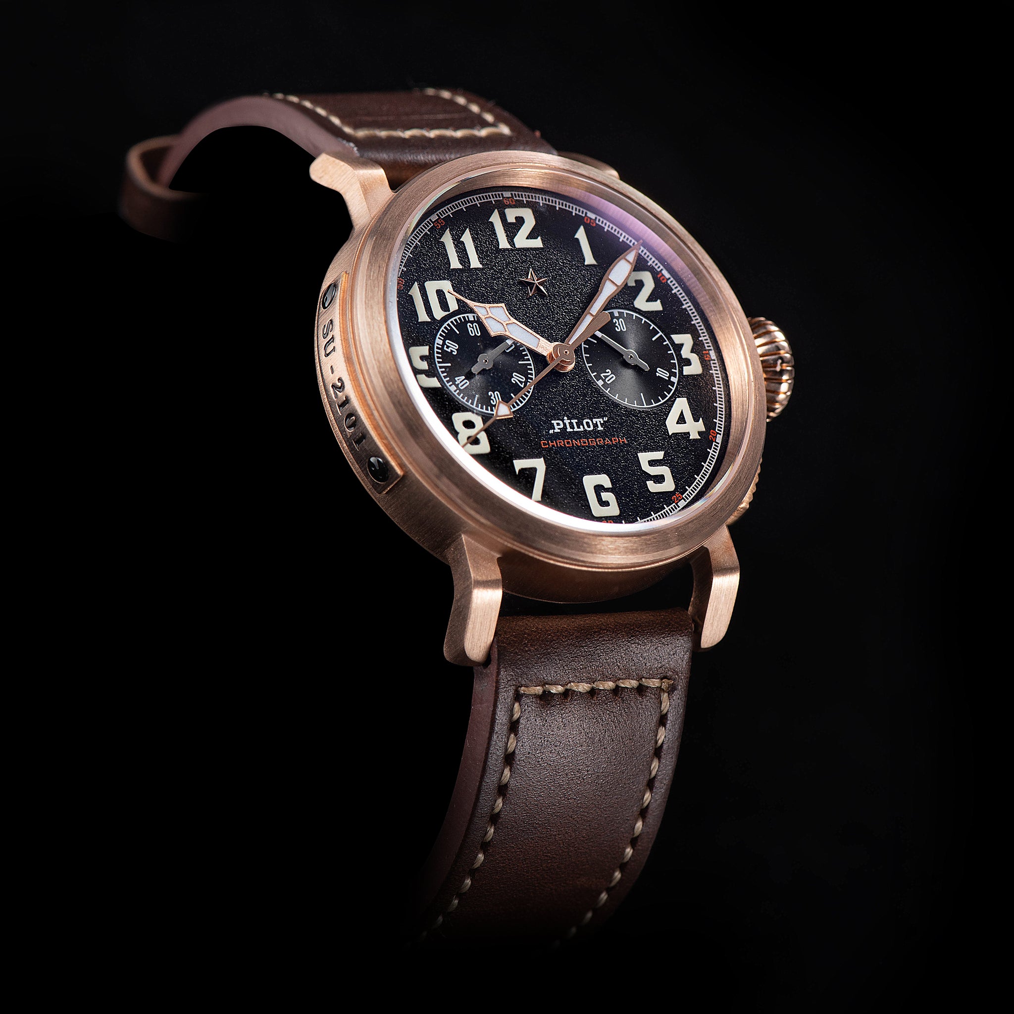 Sugess Pilot Master Genuine Germany CuSn8 Bronze Watch ST1901 Seagull ...