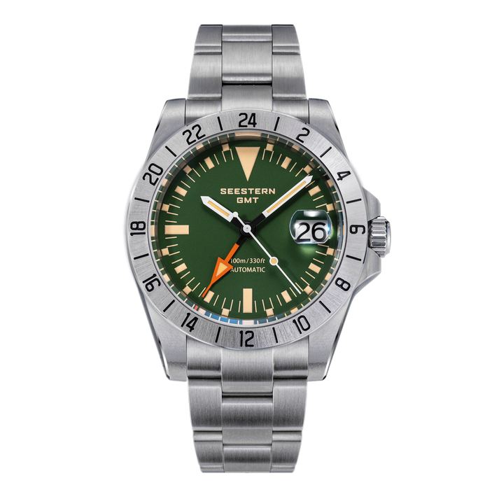 Seestern Heritage S436-2 BB Green Dial GMT Automatic