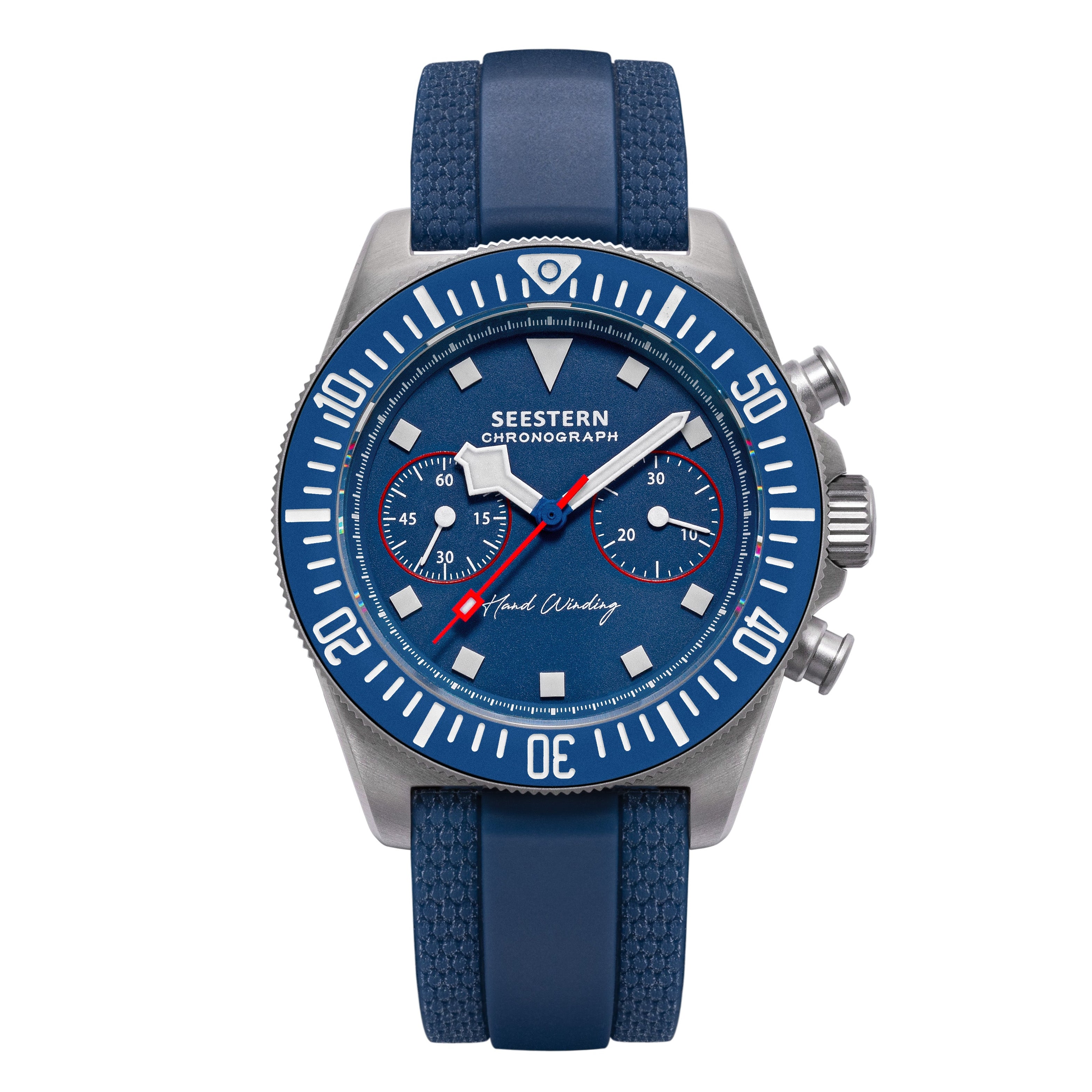 Seestern Chrono S445 445 Chronograph Blue Dial ST19 Movement Blue