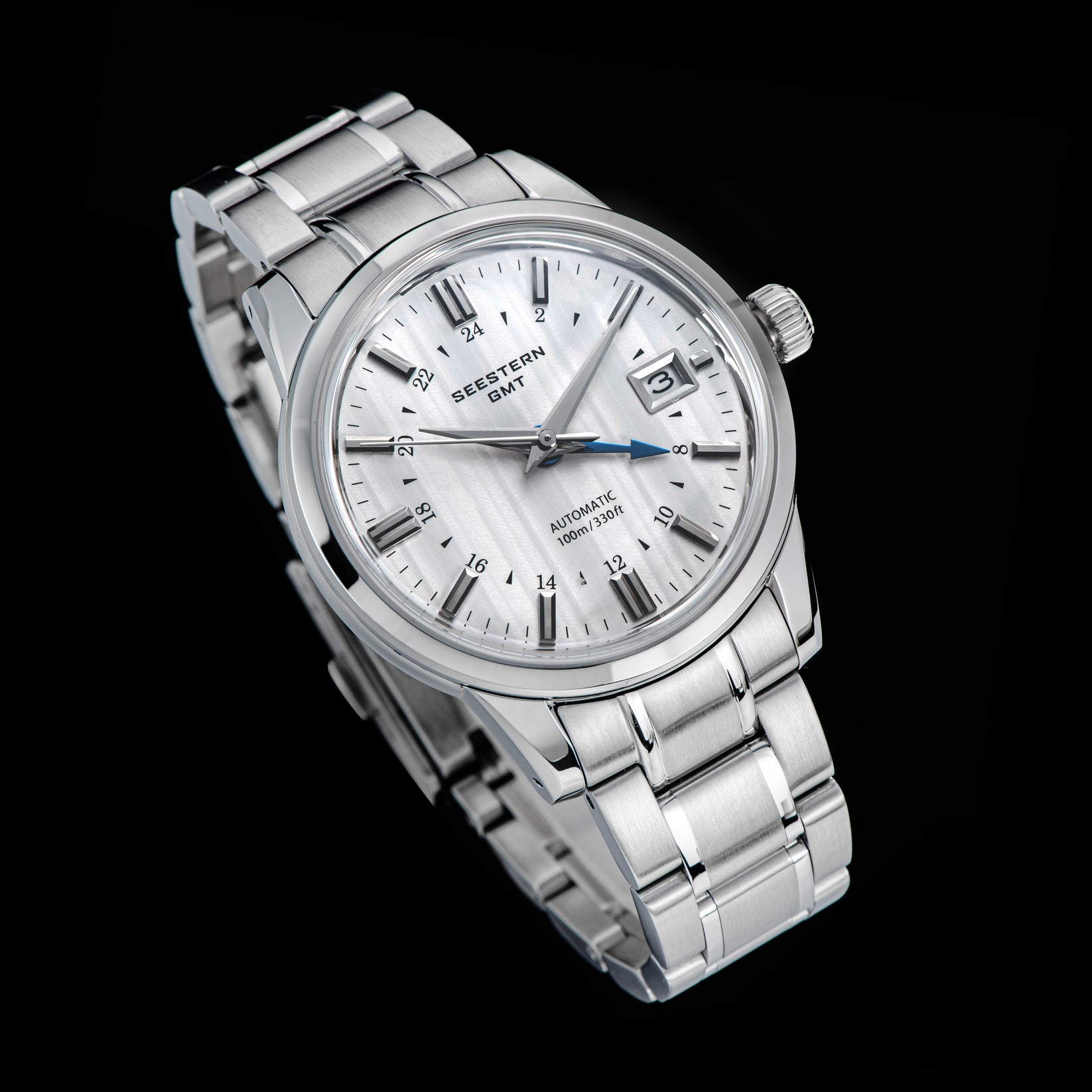 Seestern S446 GMT Watch White Dial (Seiko NH34 GMT movement) – Sugess Watch