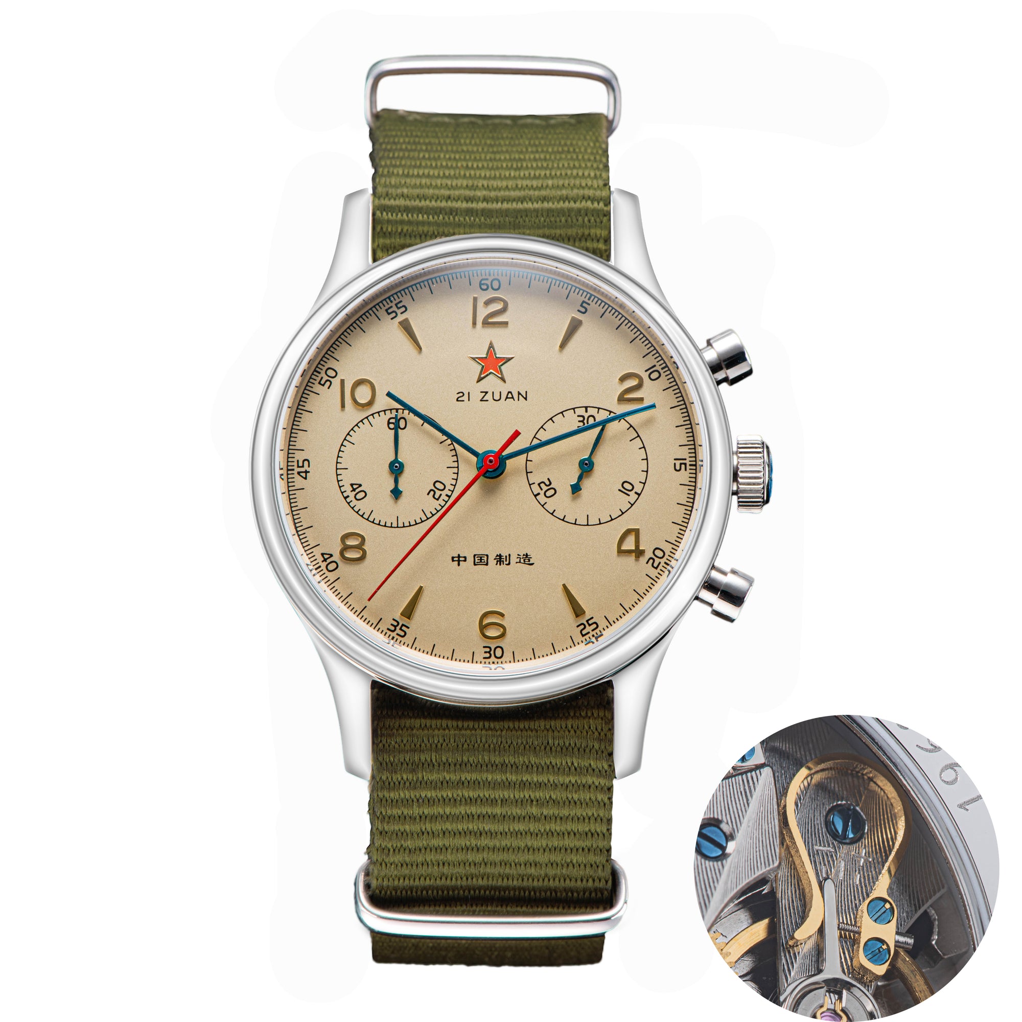 Seagull Movement Chrono Heritage SU1963S40/X 40mm 1963 Swan Neck Regul