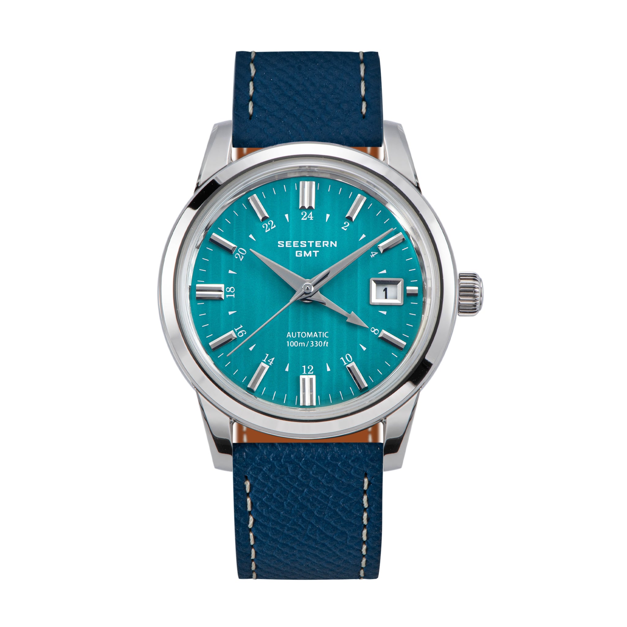 Seestern S446 GMT Watch Light Green Dial (Seiko NH34 GMT movement ...