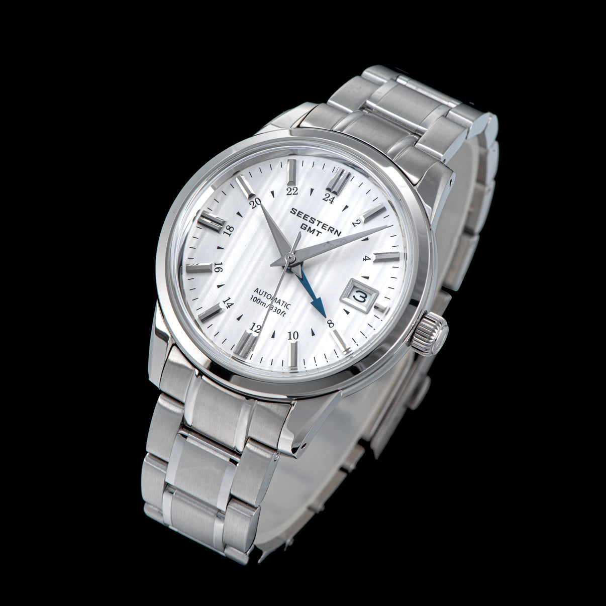Seestern S446 GMT Watch White Dial (Seiko NH34 GMT movement) – Sugess Watch
