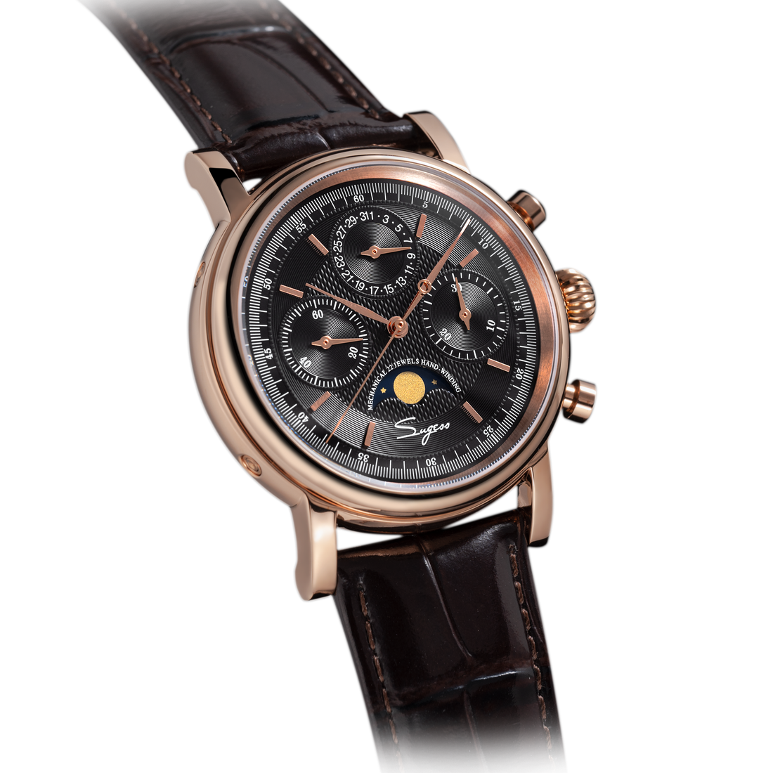 Sugess Moonphase Seagull ST1908 Movement Watch SU1908SW