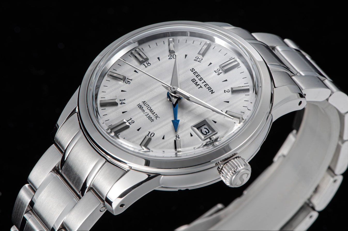 Seestern S446 GMT Watch White Dial (Seiko NH34 GMT movement) – Sugess Watch