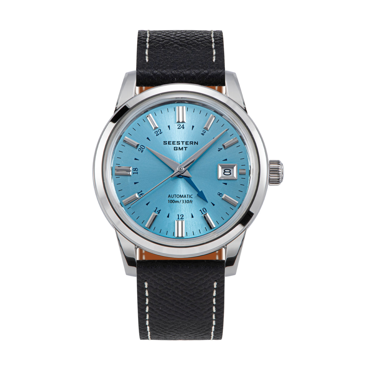 Seestern S446 GMT Watch Ice Blue Dial (Seiko NH34 GMT movement ...