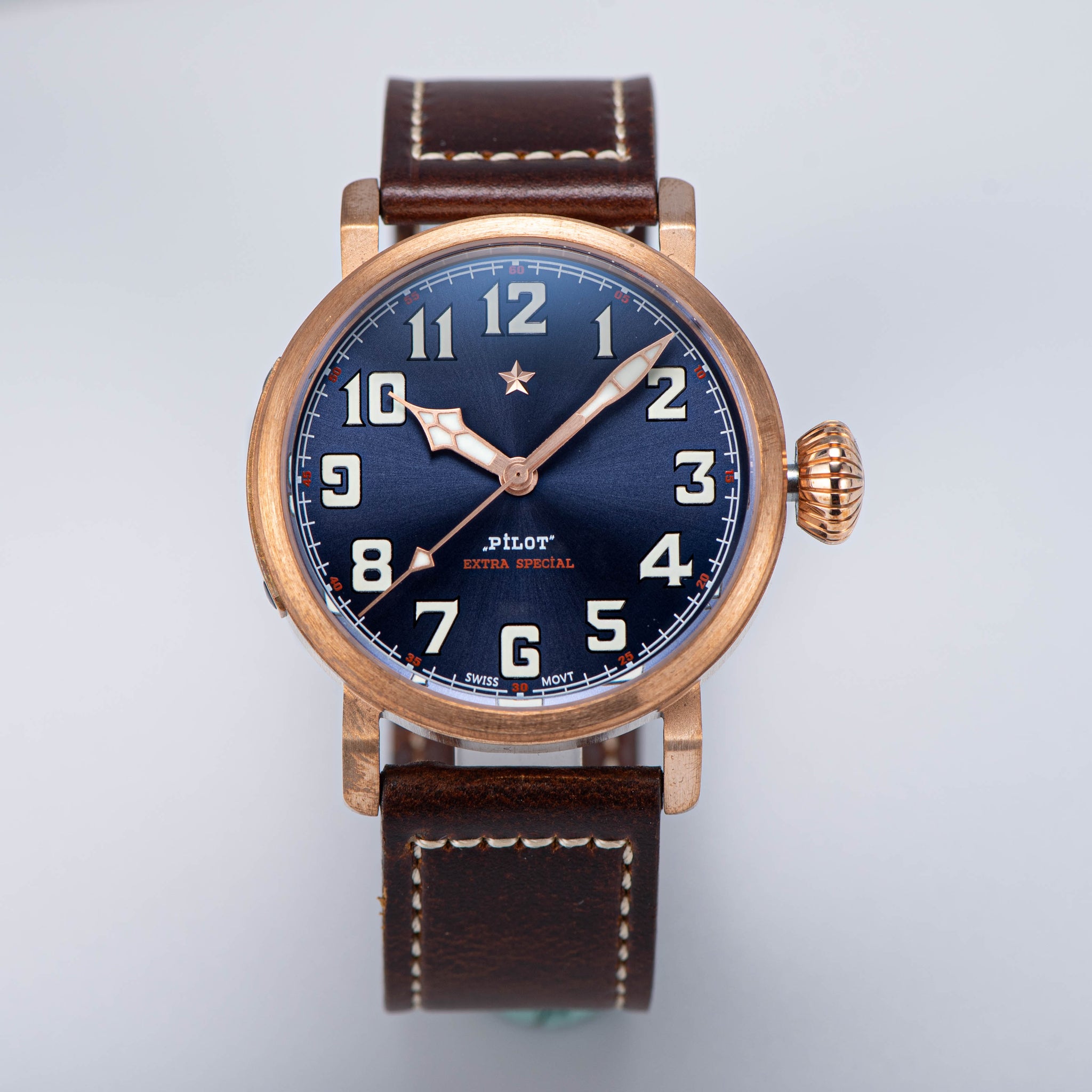 Sugess Pilot Master Genuine Seagull ST2130 CuSn8 Bronze Watch 1963 ...