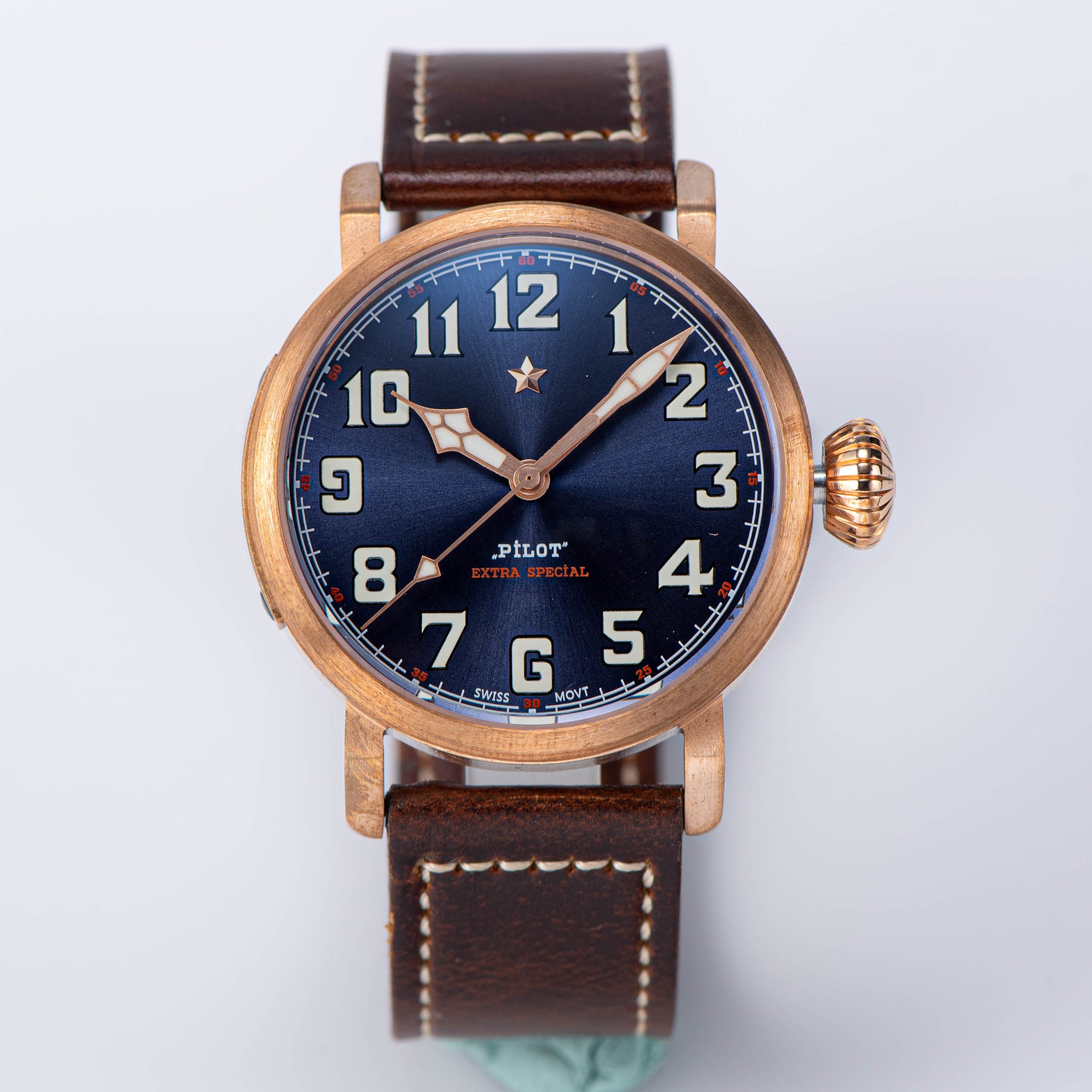 Sugess Pilot Master Genuine Seagull ST2130 CuSn8 Bronze Watch 1963 ...
