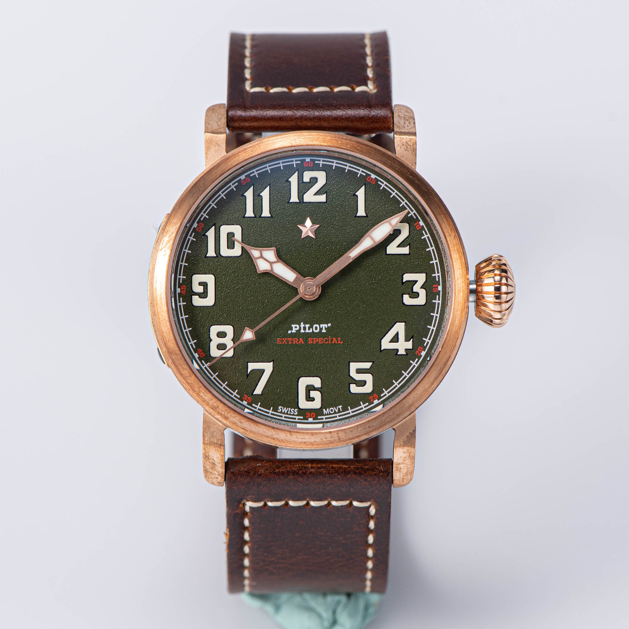 Sugess Pilot Master Genuine Seagull ST2130 CuSn8 Bronze Watch 1963 ...
