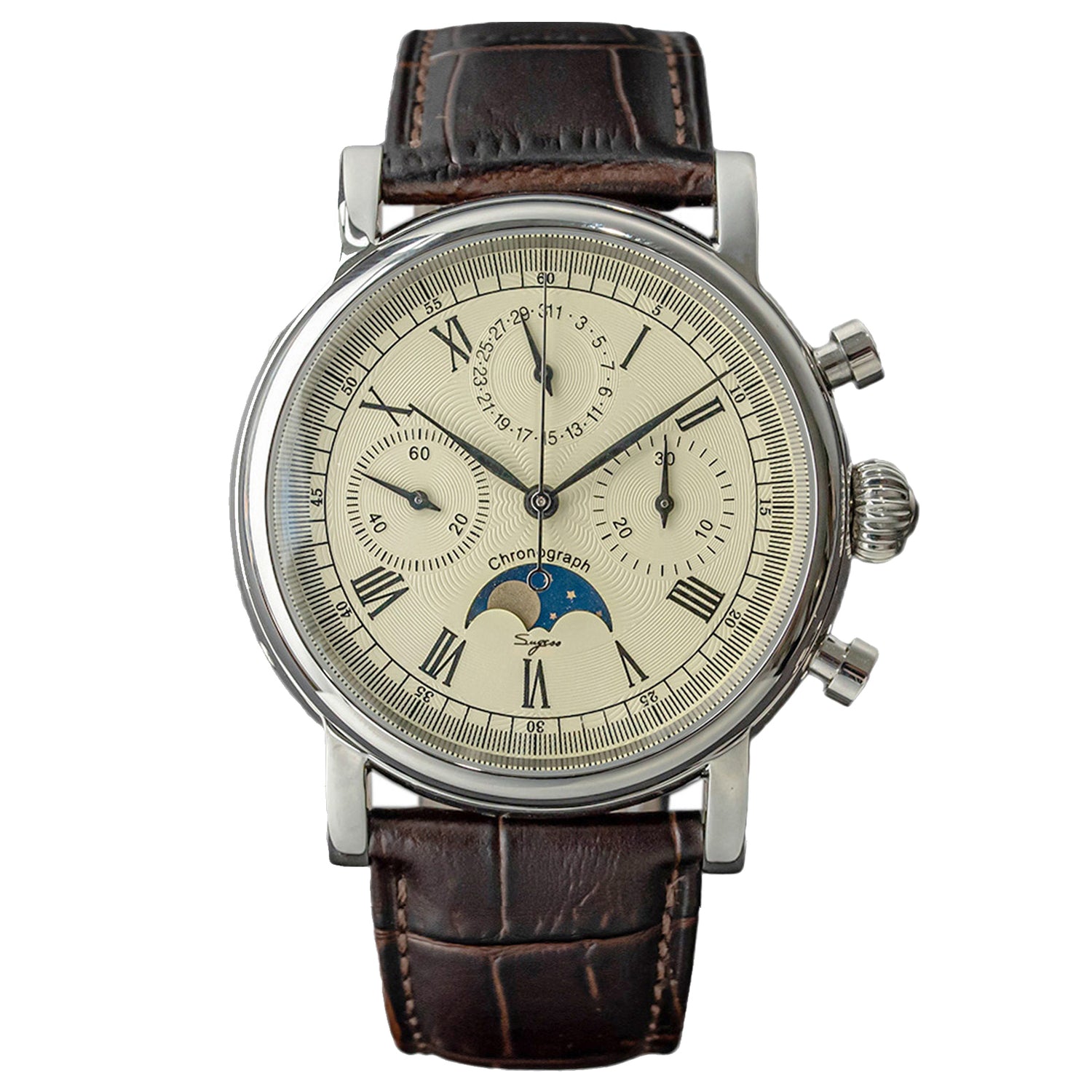 Sugess Moonphase Seagull ST1908 Movement Watch SUM199B