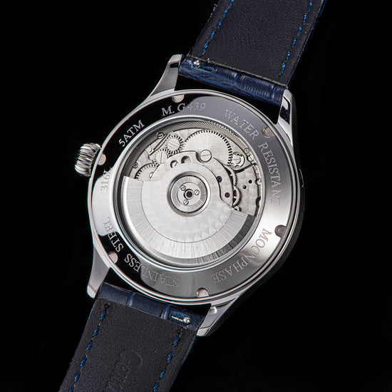 Sugess MOONPHASE MASTER Blue Gold Stone Star Dust Dial Moonphase ...