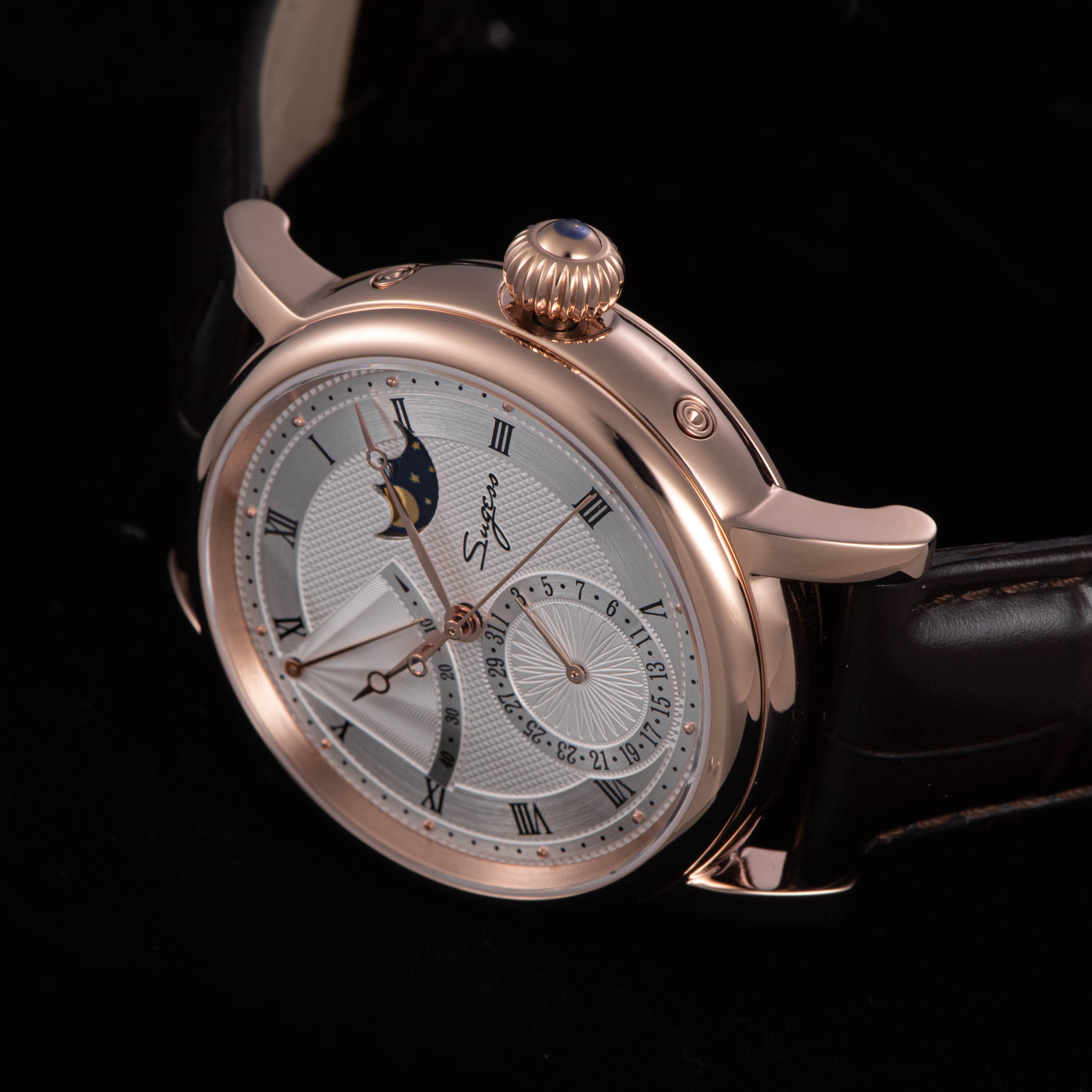 MoonPhase Master S426 Rose Gold Case Power Reserve Indicator Date