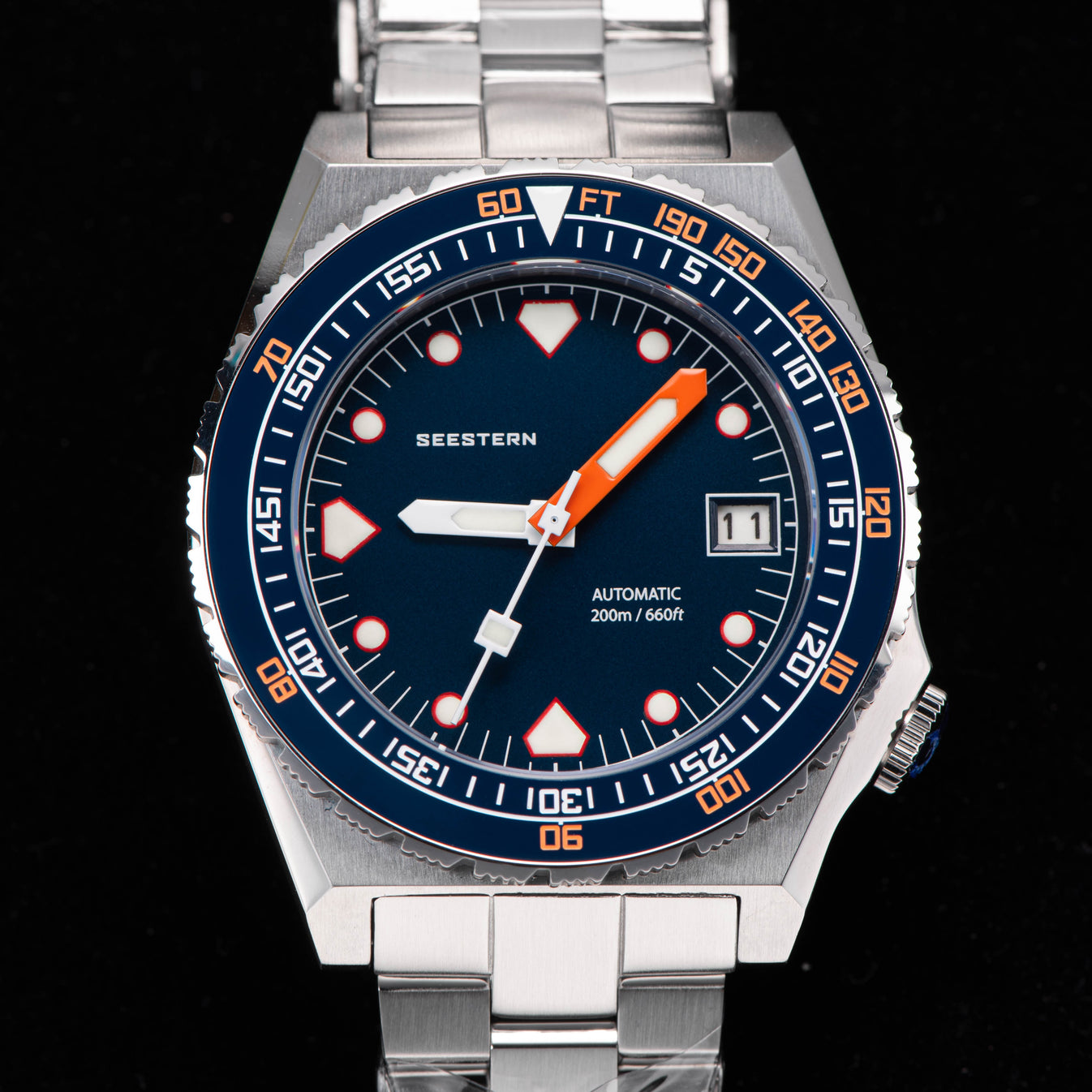 Seestern Sub 600T Stainless Steel Ceramic Bezel Seaman NH35A Automatic ...