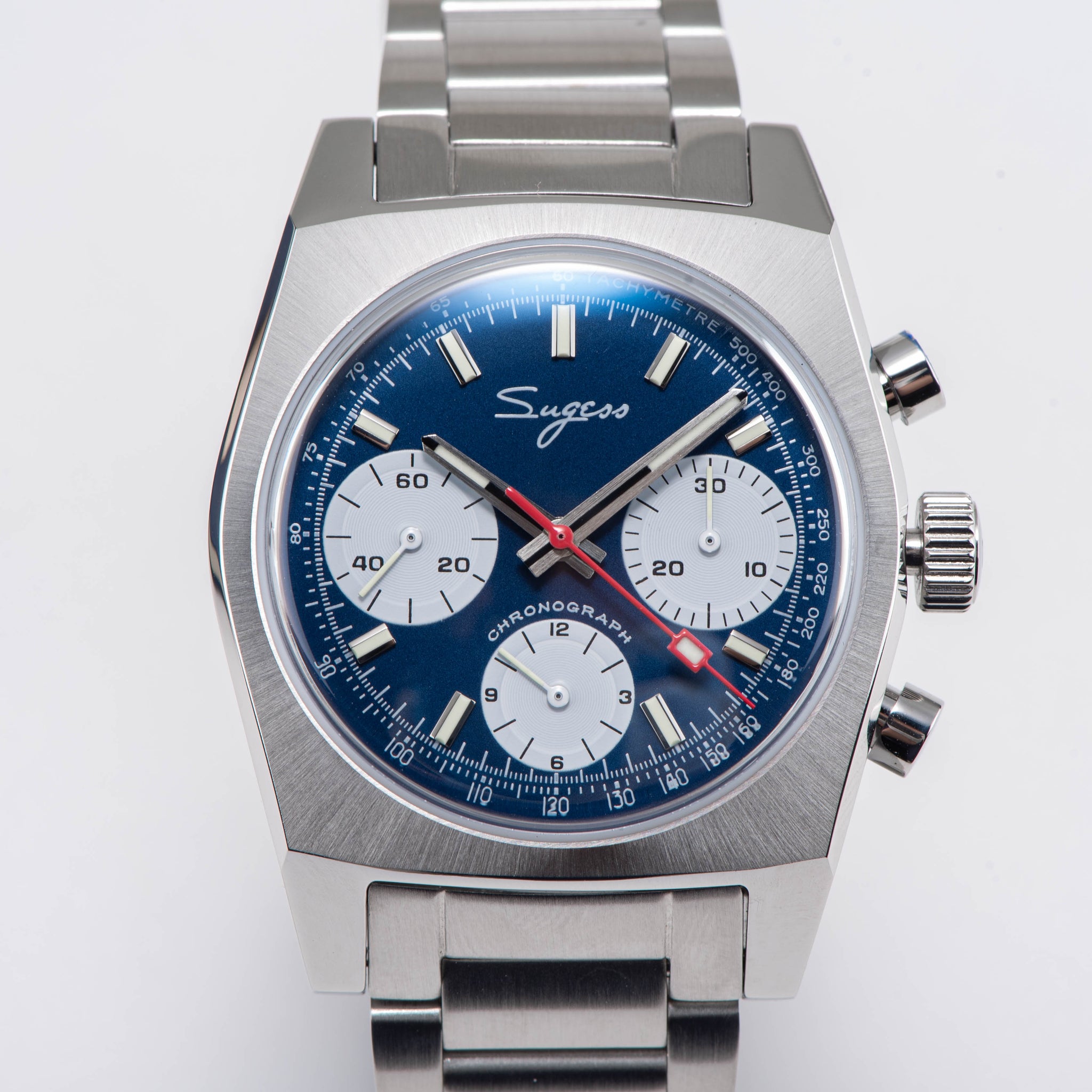 Sugess 40mm 1963 Mineral Glass Seagull ST1901 Movement Chronograph ...