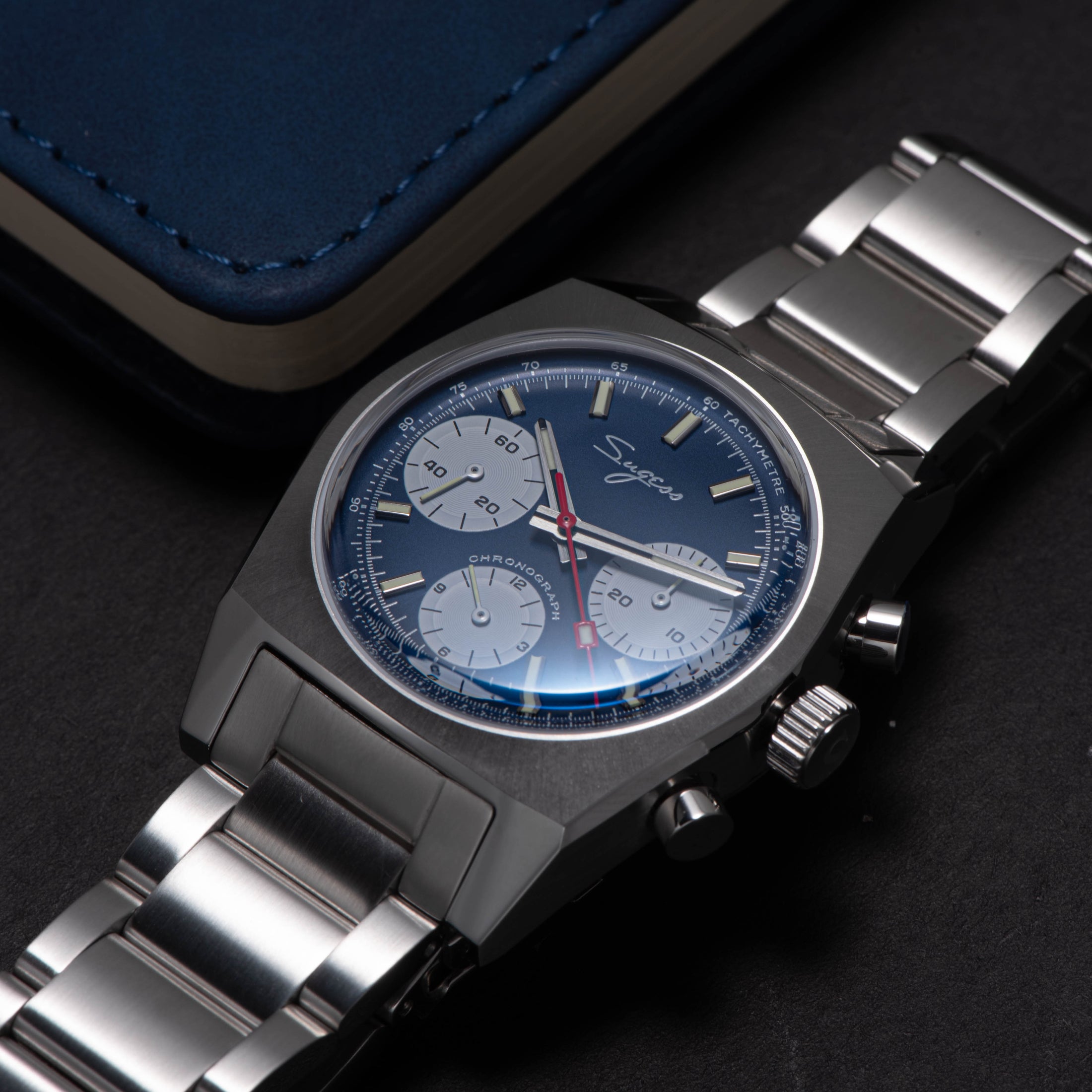 Sugess 40mm 1963 Mineral Glass Seagull ST1901 Movement Chronograph ...