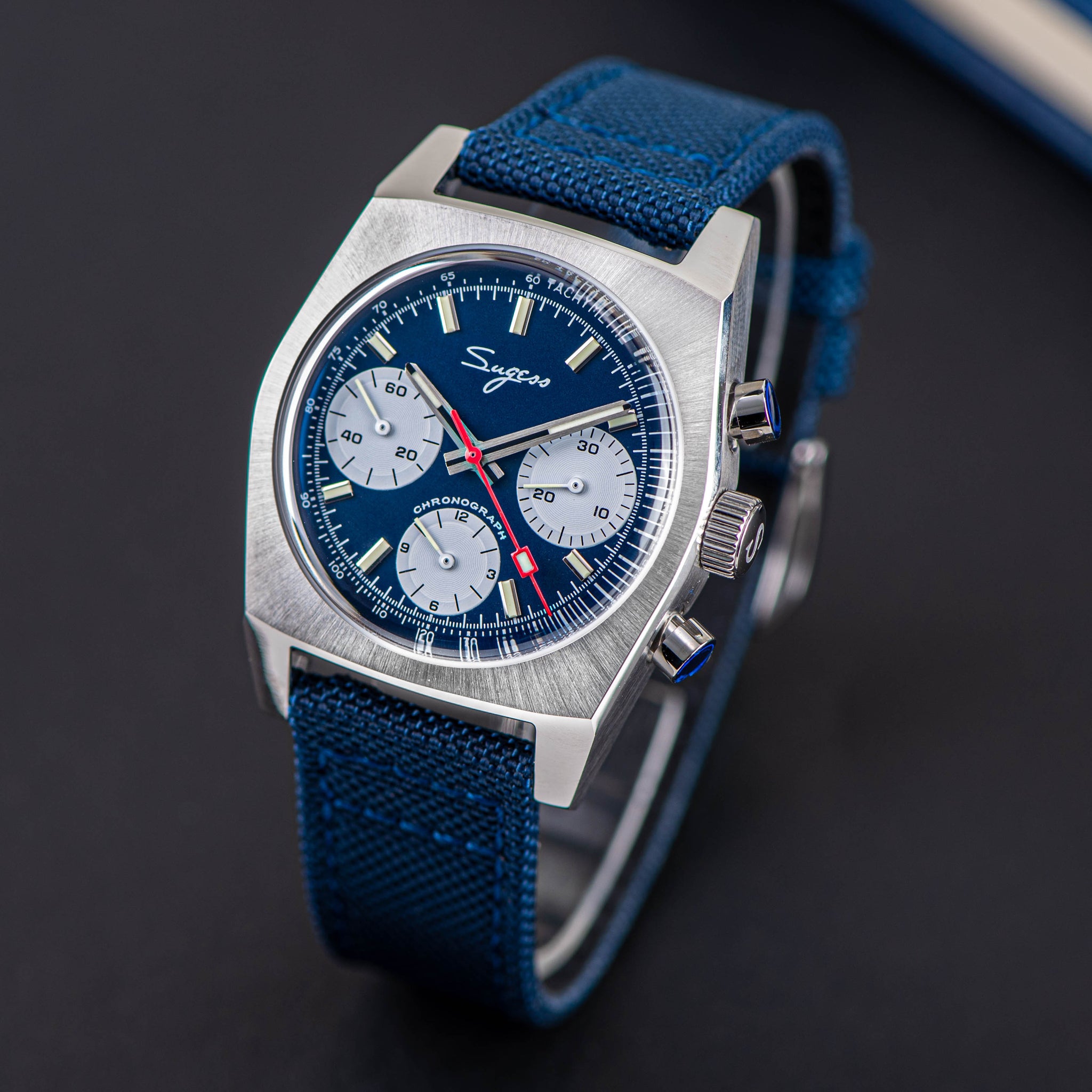 Sugess 40mm 1963 Mineral Glass Seagull ST1901 Movement Chronograph ...