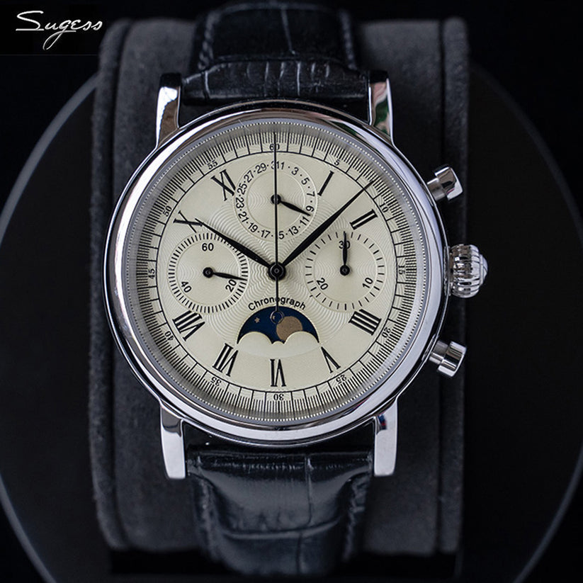 Sugess Moonphase Seagull ST1908 Movement Watch M199S